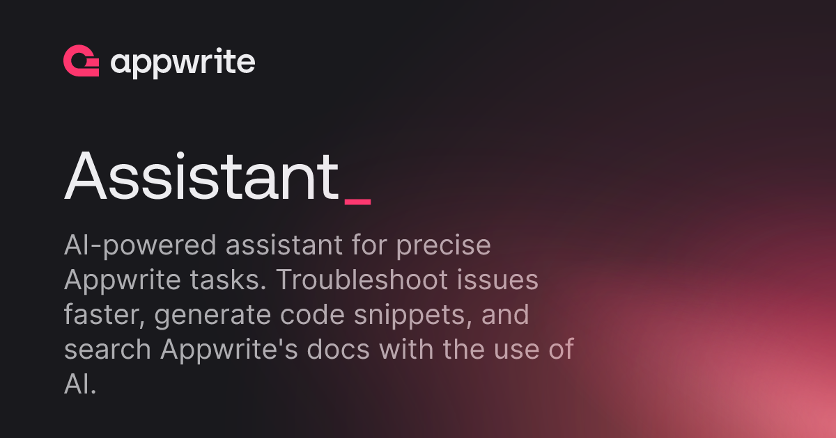 Assistant Docs Appwrite